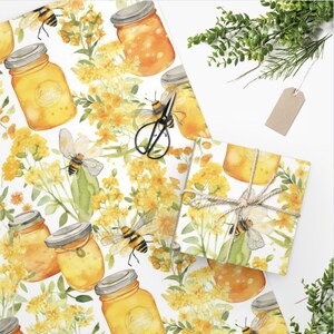 Sunflower Honey Bees Seamless Patterns - Digital Paper Pack Gold Honey ...