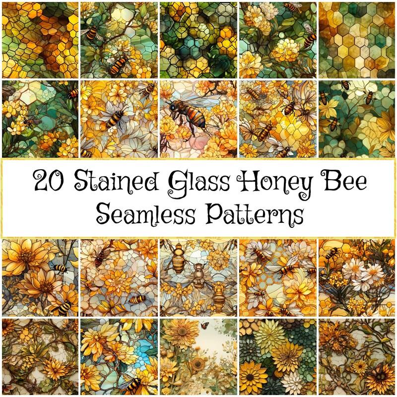 Stained Glass Bee - Etsy