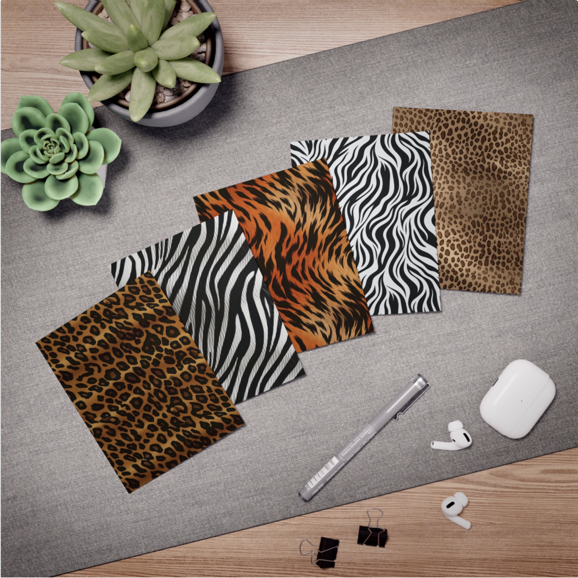 Safari Textures Seamless Patterns Pack, Exotic Animal Prints, Digital ...