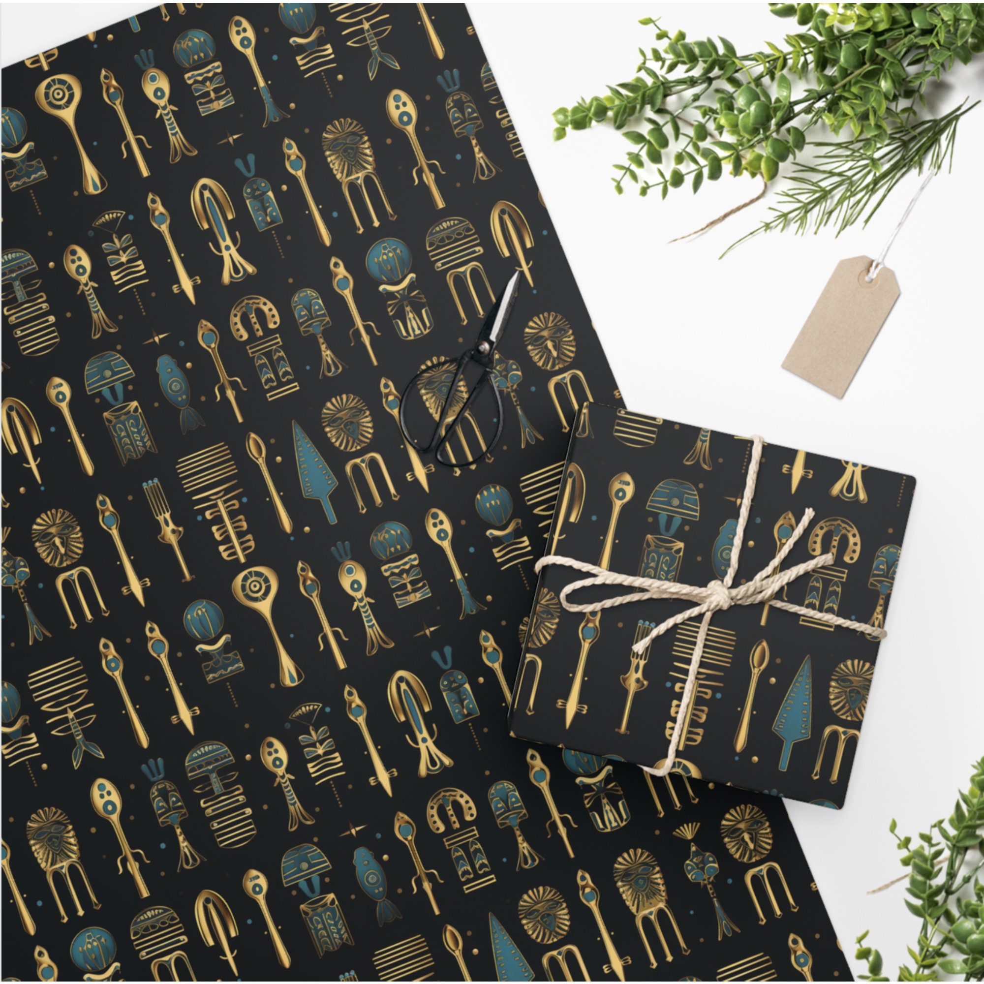 Golden Ancient Egypt Seamless Patterns, Digital Paper Pack ...