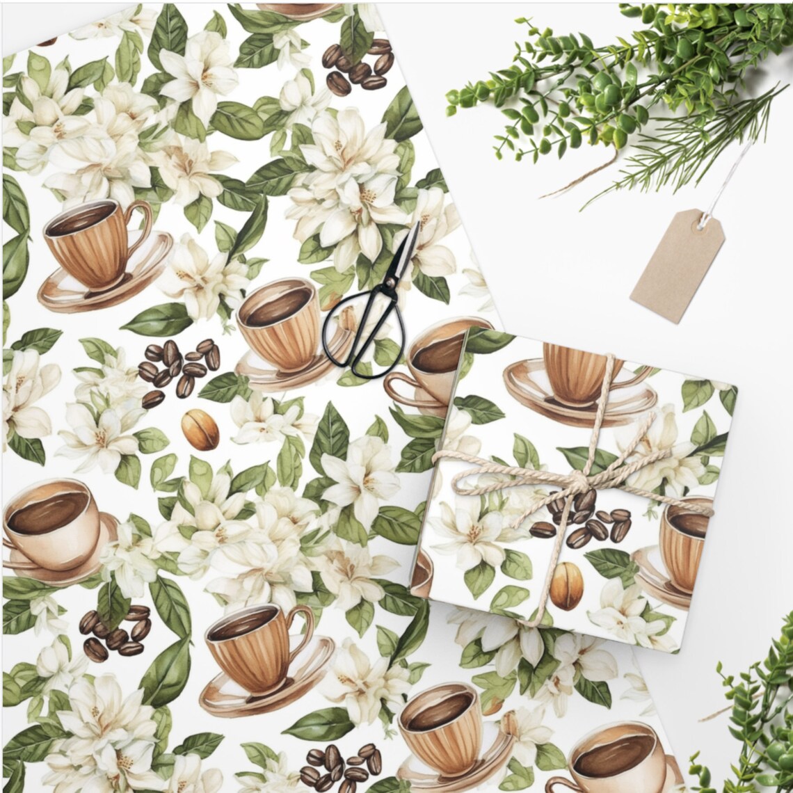 Coffee Lover Seamless Pattern Digital Background Paper Pack, Scrapbook ...