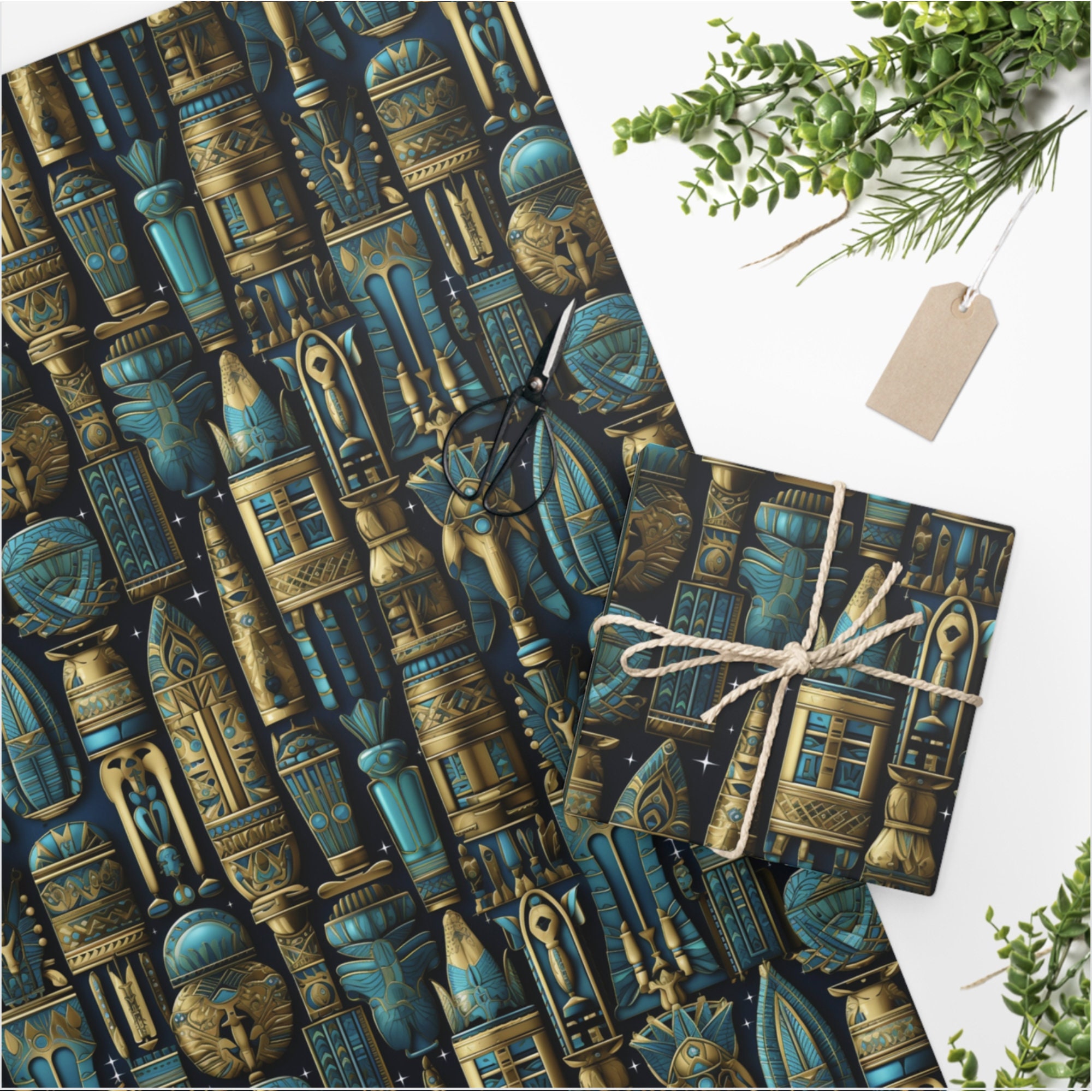 Golden Ancient Egypt Seamless Patterns, Digital Paper Pack ...