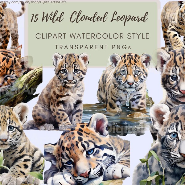 Clouded Leopard - Etsy
