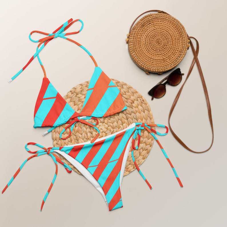 Bright Summer Recycled String Bikini - Etsy