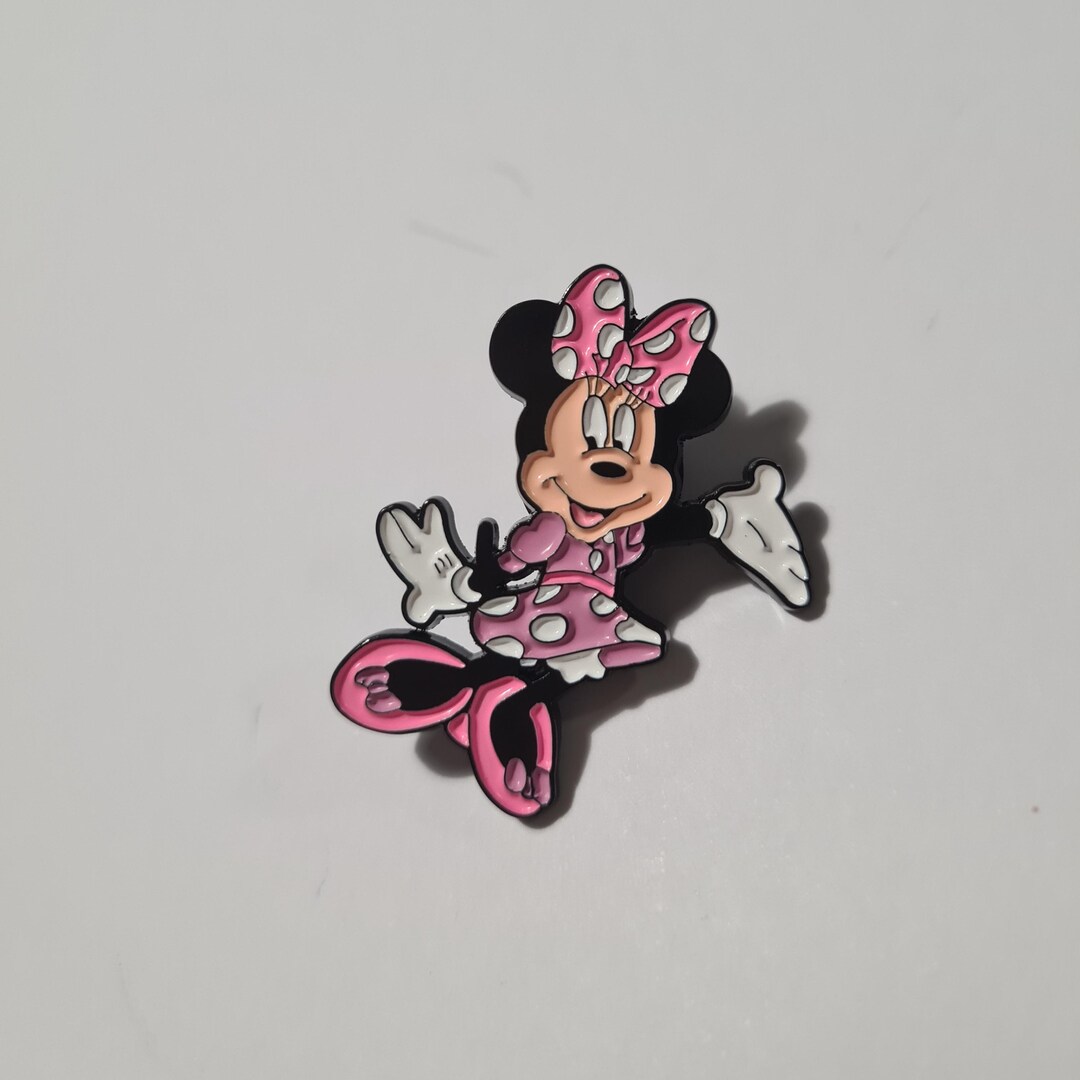 Cartoon Minnie Mouse in Pink Spot Dress New Enamel Pin - Etsy Australia