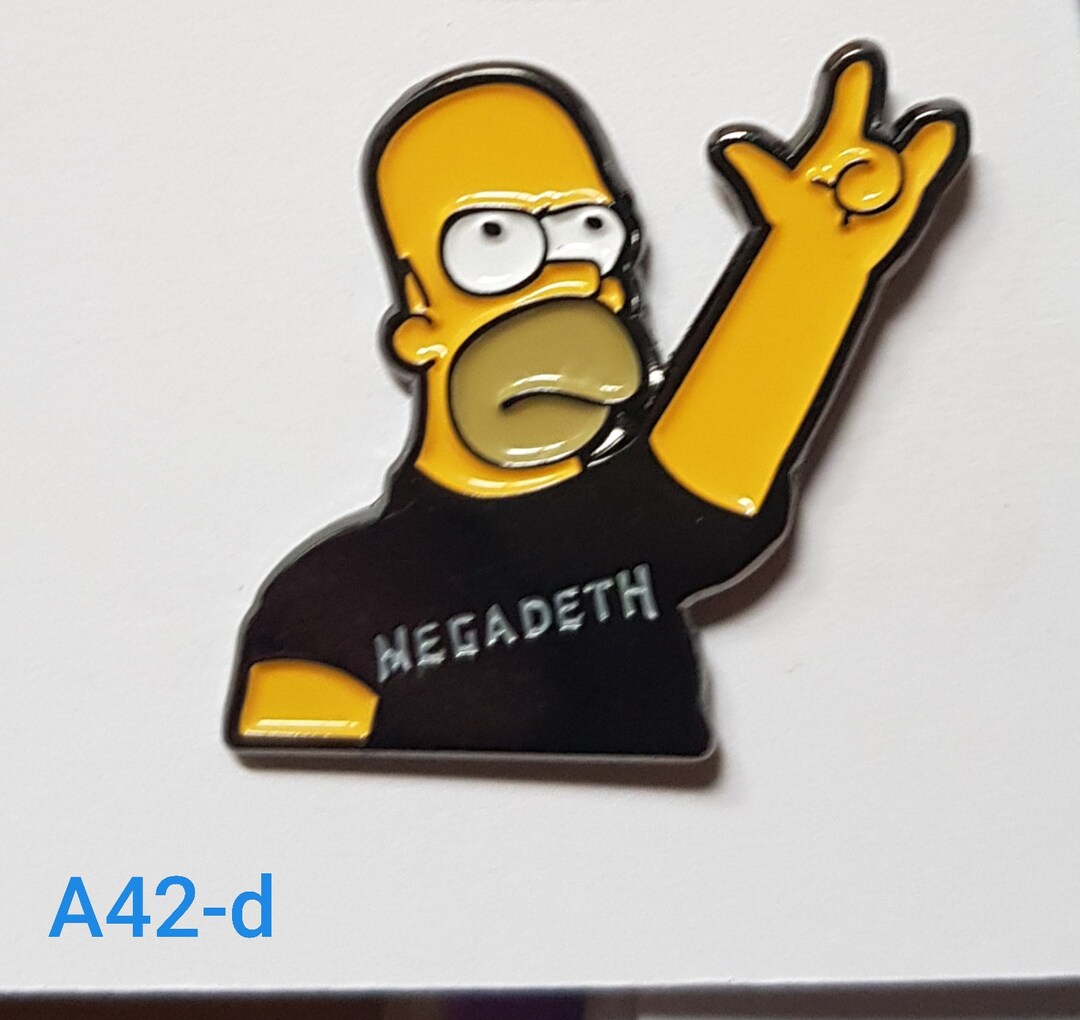 Megadeth Homer Simpson New Enamel Pin - Etsy