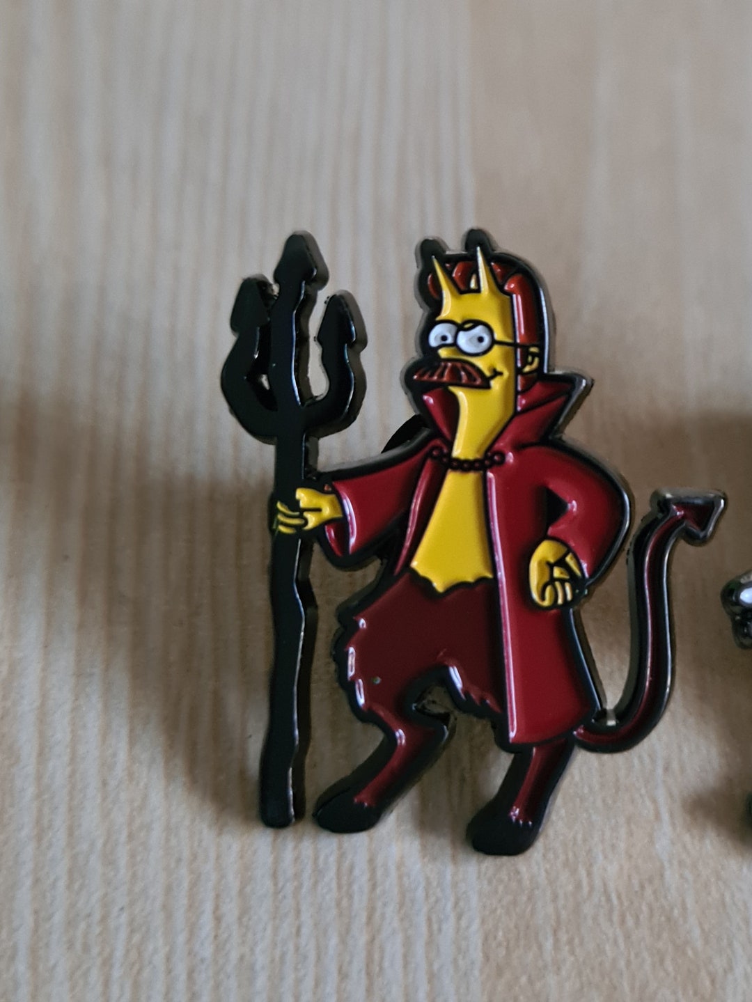 Ned Flanders the Simpsons Devil Funny New Enamel Lapel Pin - Etsy