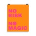 No Risk, No Magic Poster - Etsy
