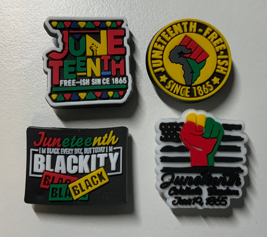 Juneteenth 1865 Set of 4 Shoe Charms Freeish Since 1865 Afrocentric ...