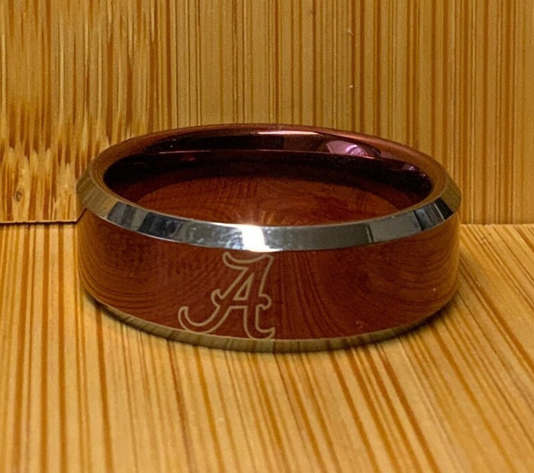 Alabama Crimson Tide Custom Logo Engraved Size 12 Collegiate Wedding ...