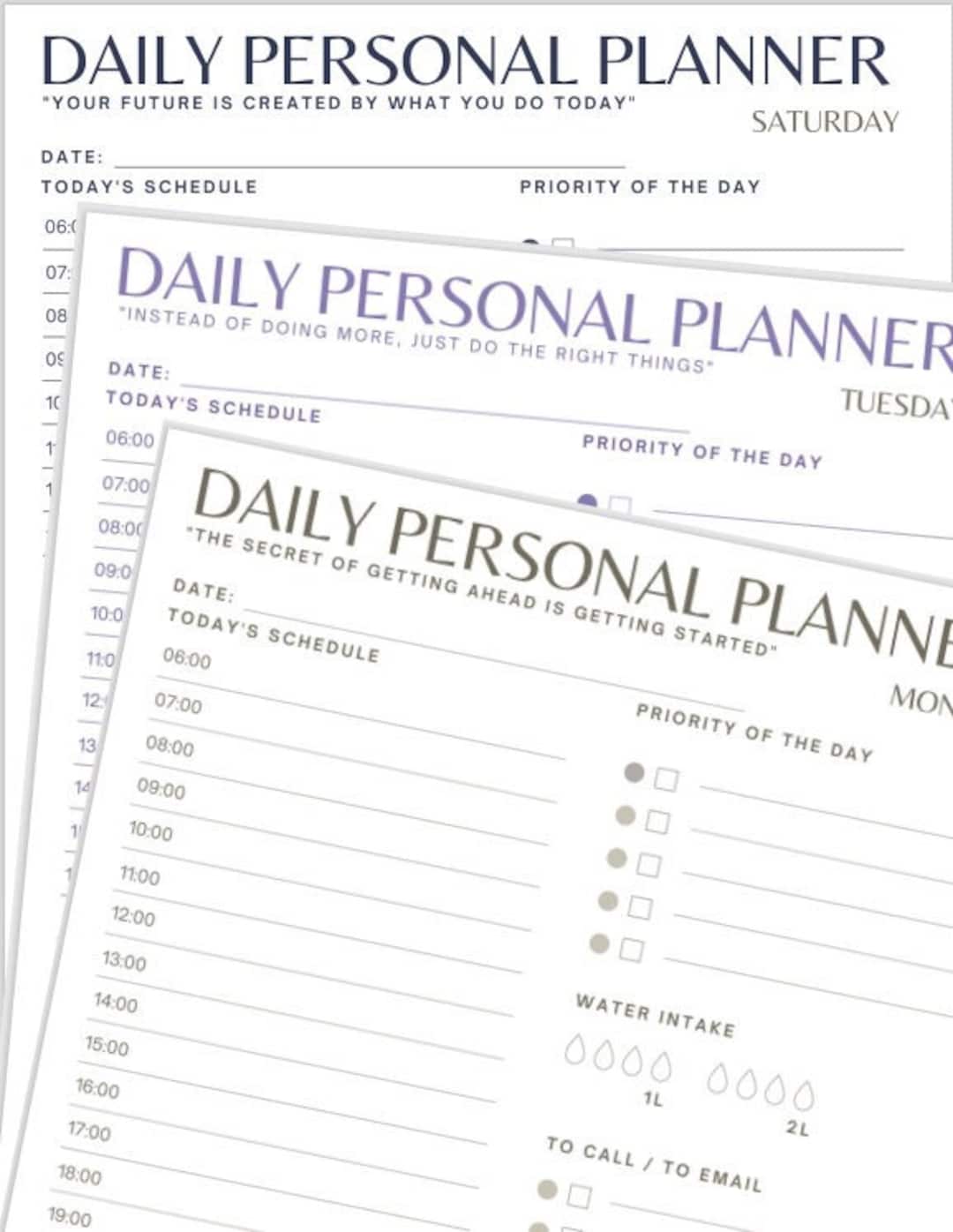 Motivational Daily Planner - Etsy