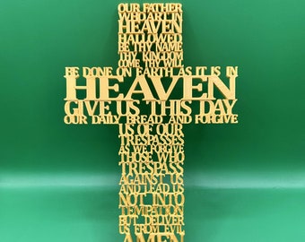 Our Father Prayer in Polish Language Designed in Shape of a Cross ...