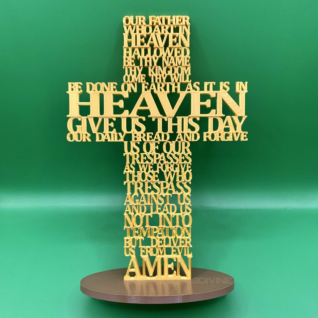 Our Father Prayer Cross - Etsy