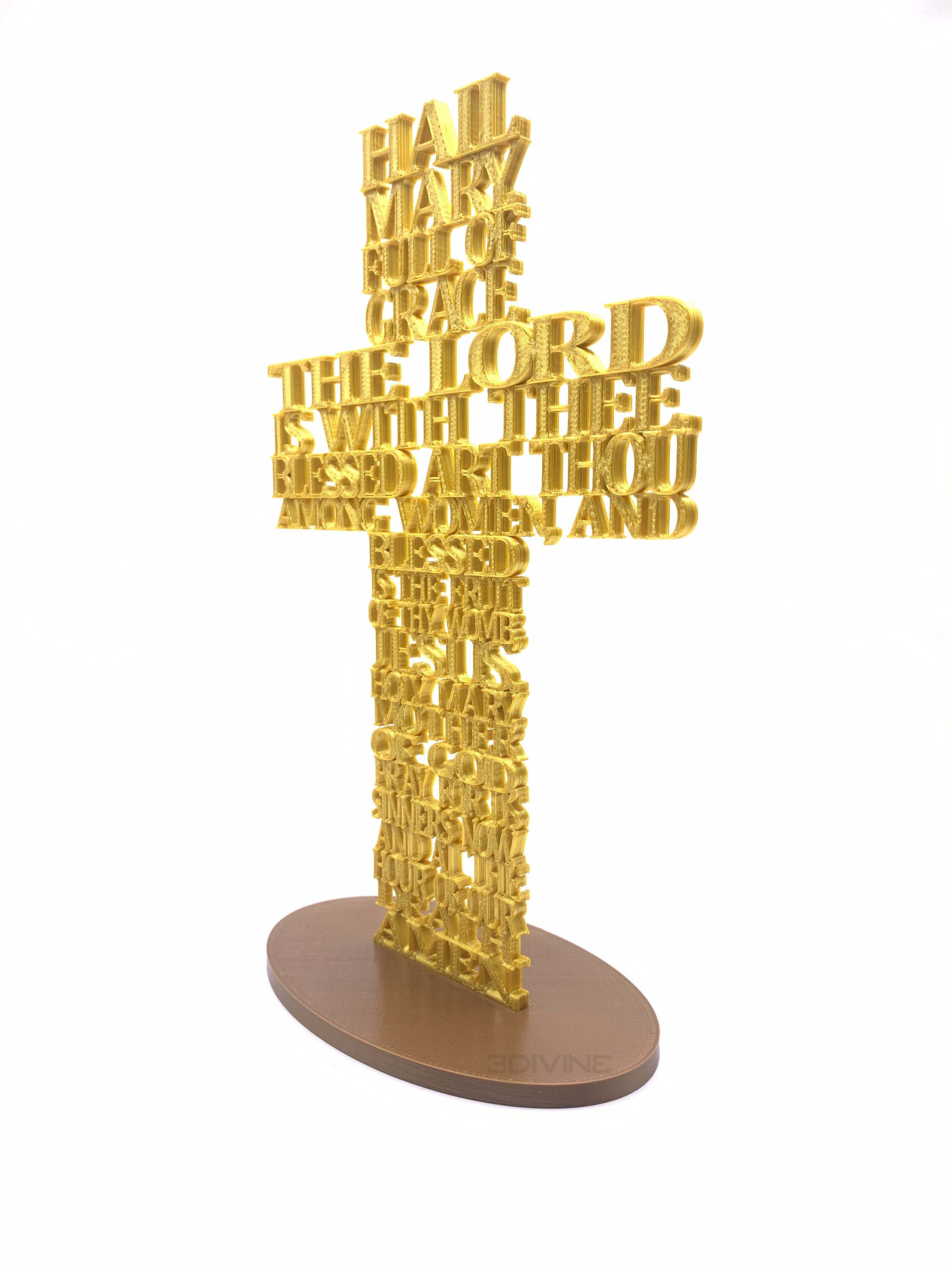 Hail Mary Prayer Cross - Etsy