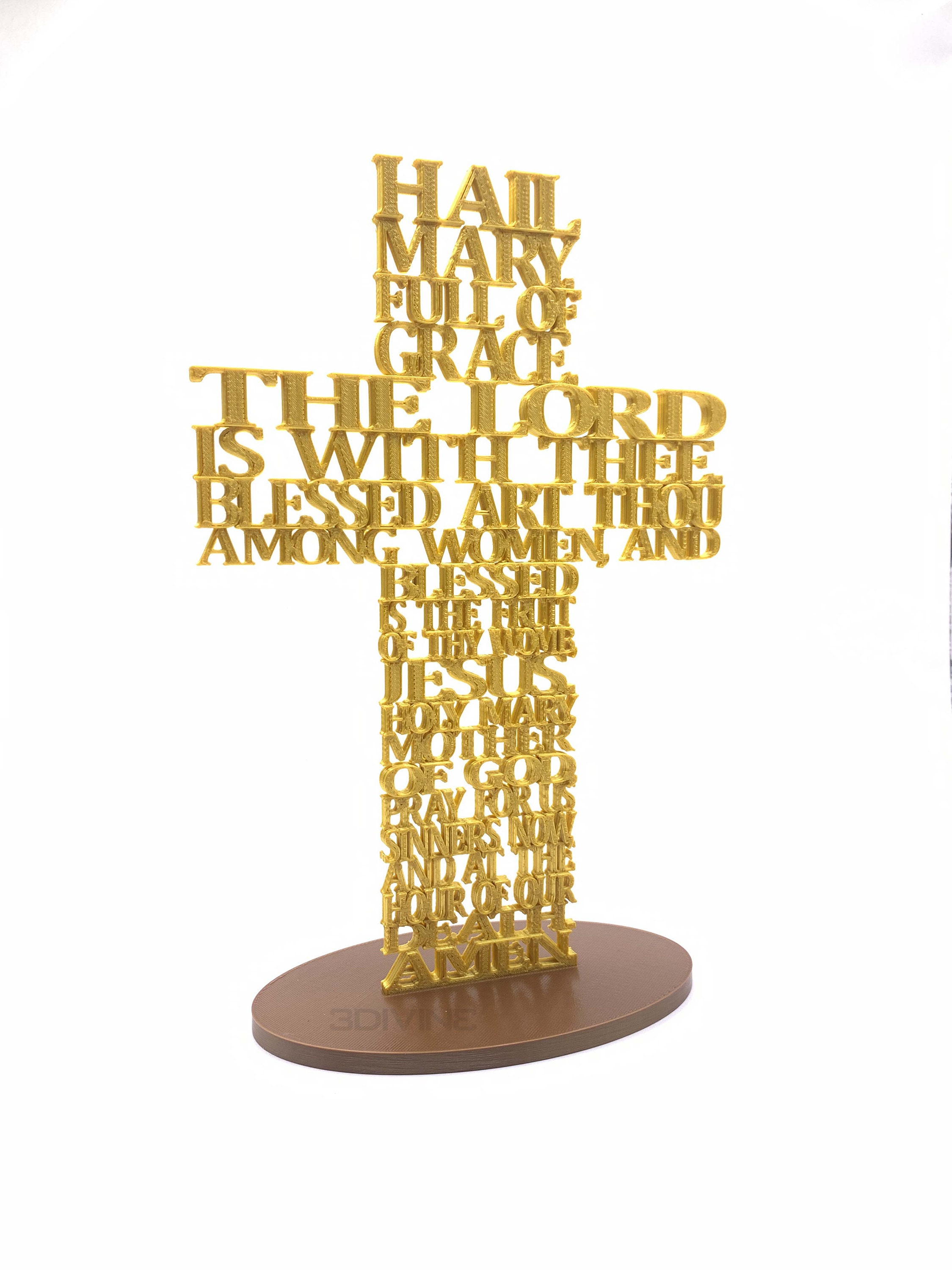 Hail Mary Prayer Cross - Etsy