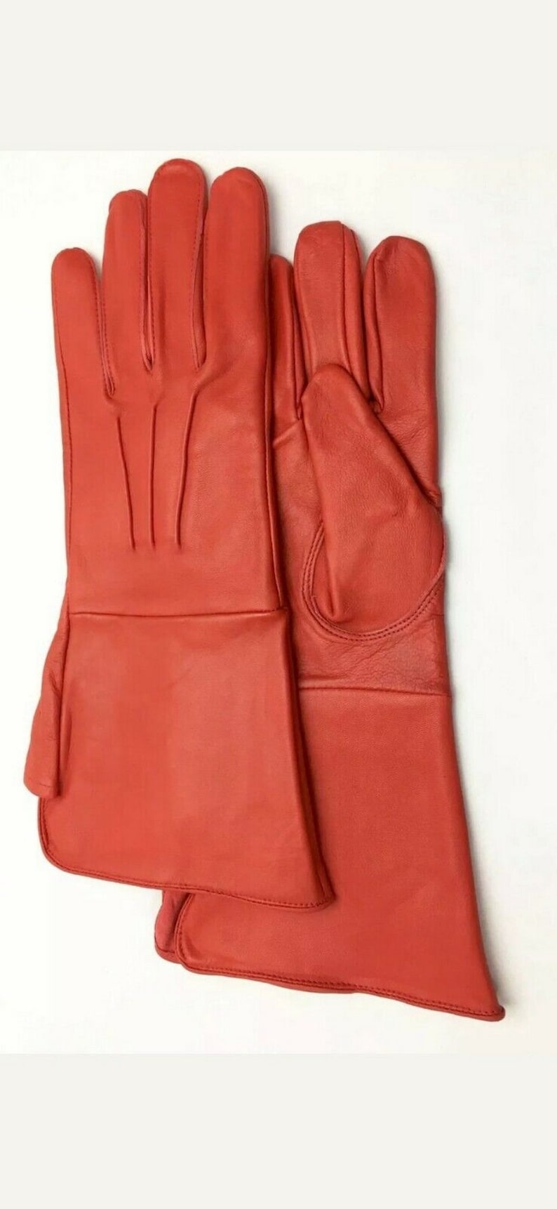 Long Medieval Gloves Premium Quality Long Leather Gloves Gauntlets Cuff ...