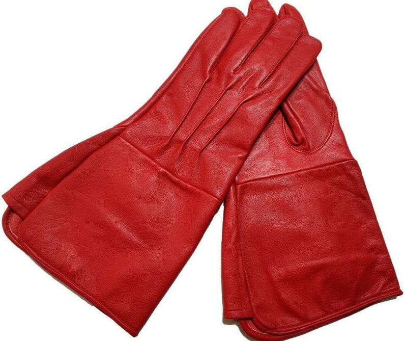 Long Medieval Gloves Premium Quality Long Leather Gloves Gauntlets Cuff ...
