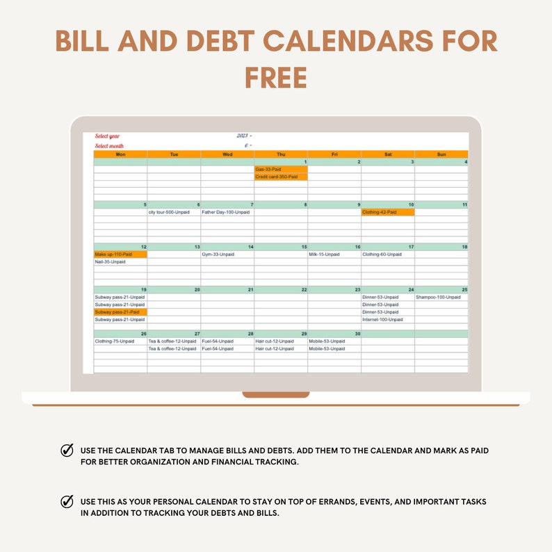 Ultimate Monthly Budget Spreadsheetdebt Trackerbill Trackerfinancial ...