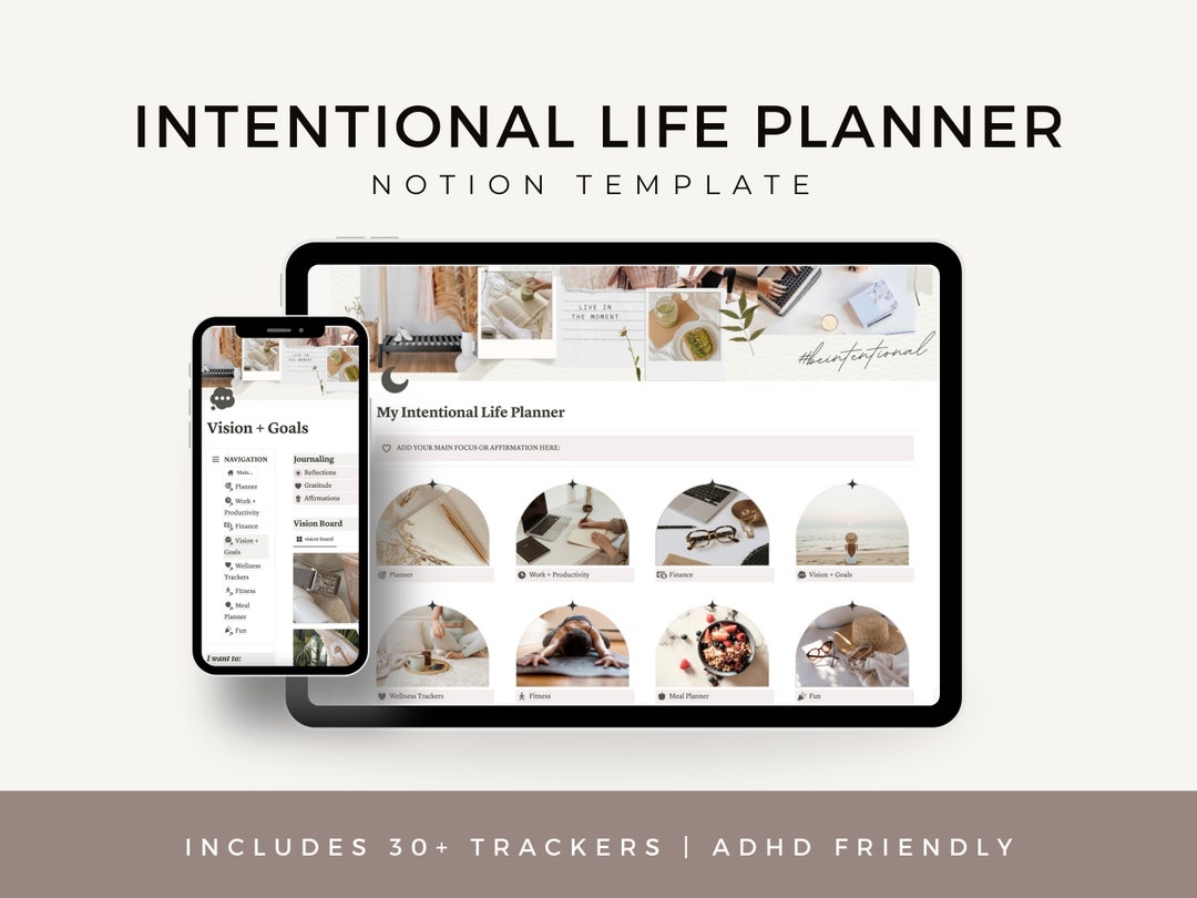 Intentional Life Planner - All-in-one Notion Template - Etsy