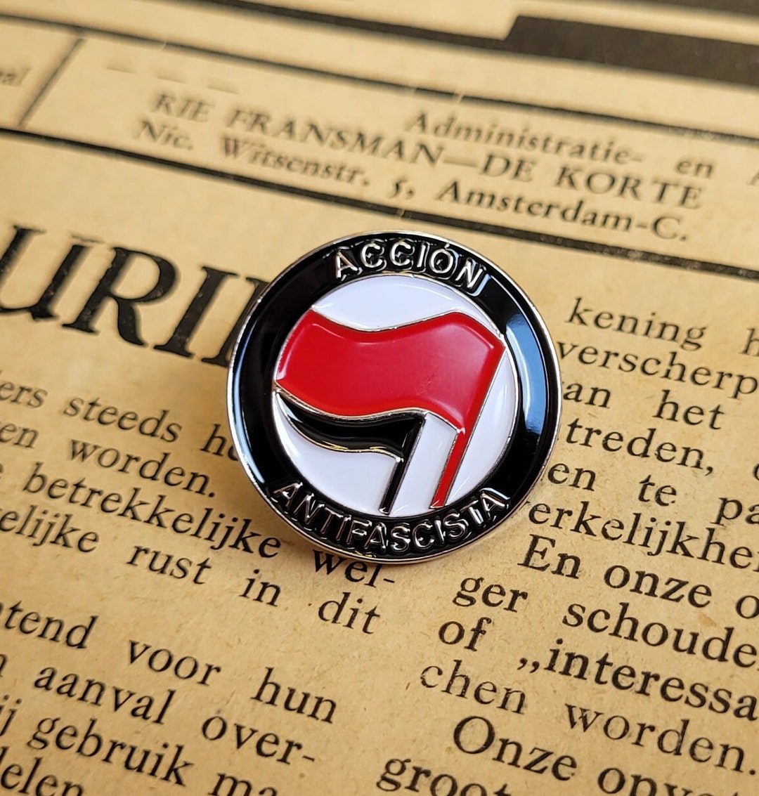 Accion Antifascist Pin Antifascist Pin Antifa Pin Revolutionary Pin ...
