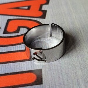 Hammer and Sickle Ring Silver Communist Ring Soviet Ring Socialist ...