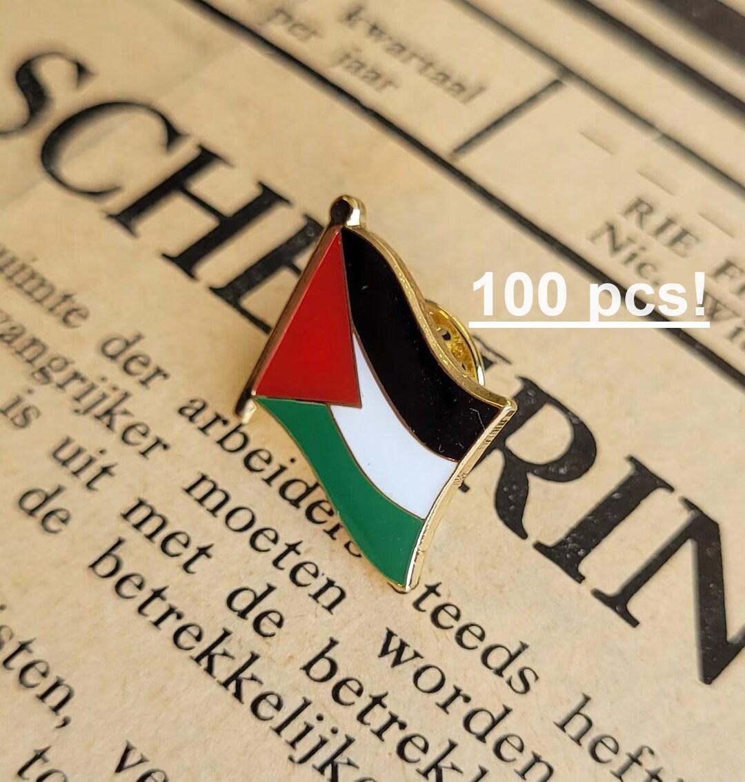 100 piezas Pin de bandera de Palestina / Pin palestino / Pin de Palestina libre / Bandera ...