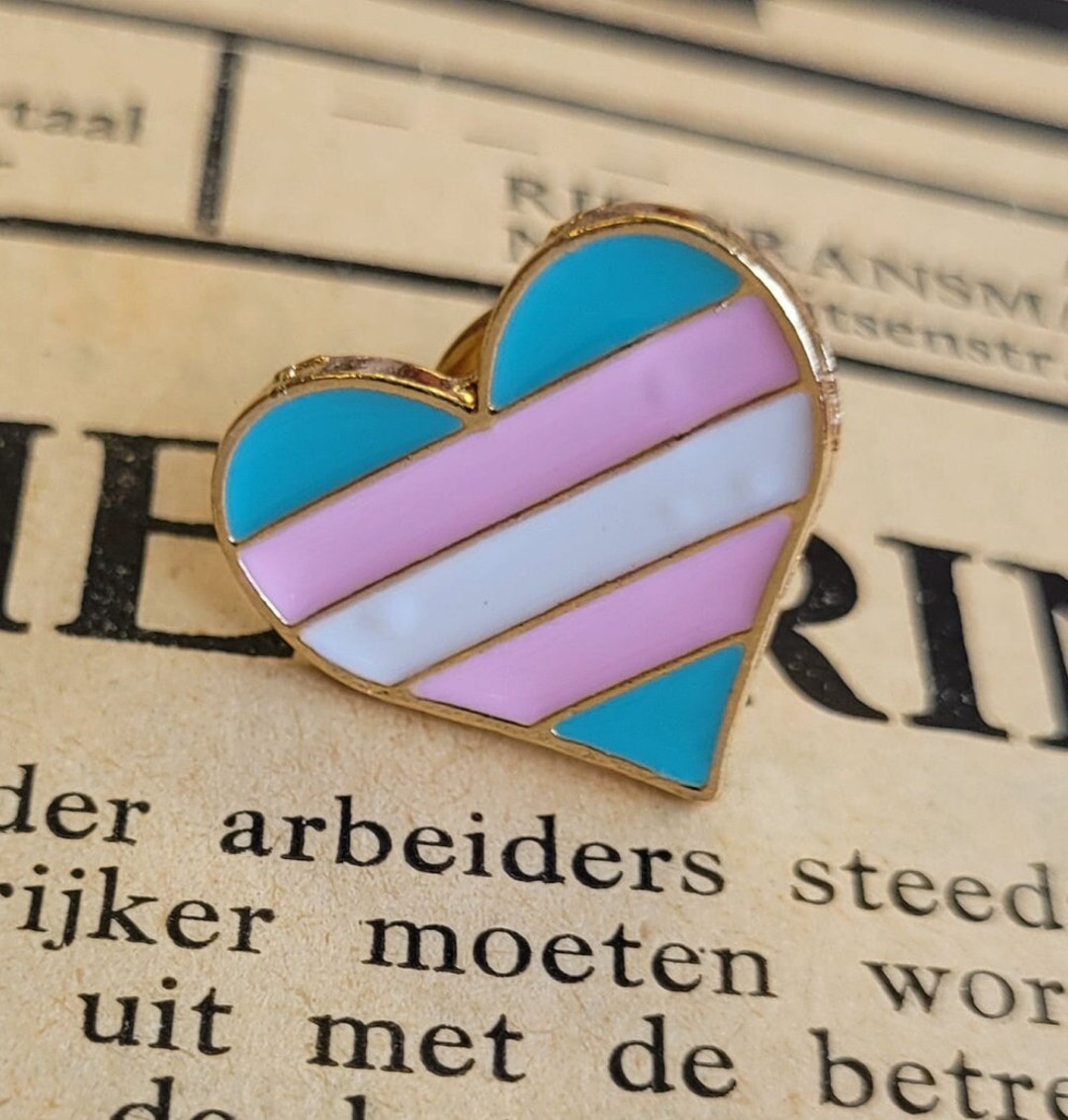 Trans Pride Pin Trans Rights Transsexual LGBTQ Queer Rights Queer Pin ...