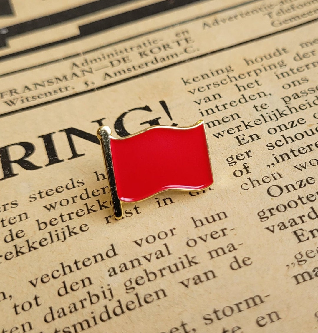 Red Flag Pin Socialist Pin Backpack Pin Emancipation Flag Hat Pin ...