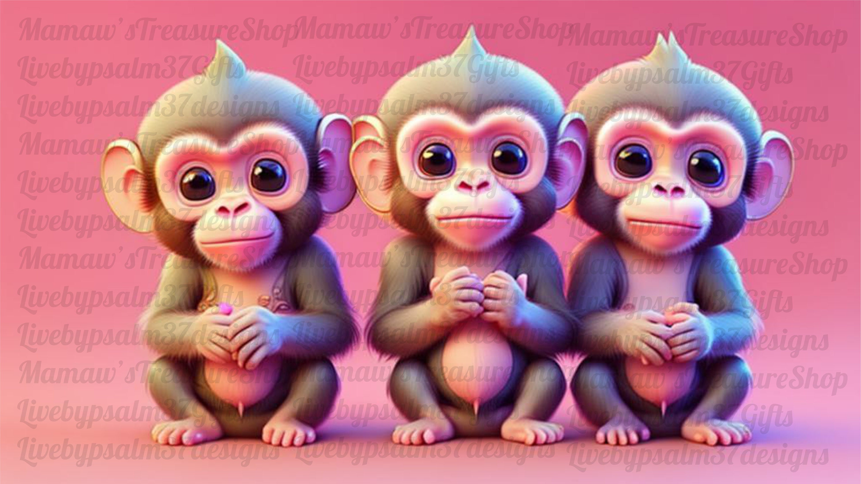 3D Baby Monkeys Sippy Cup With Handles Pastel Colored Stainless Steel ...