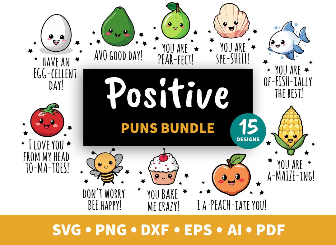 Mental Health Svg Bundle, Positive Puns Bundle, Inspirational Quotes ...