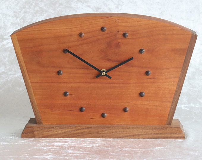 Wooden Mantle Clock in Cherry - Etsy UK