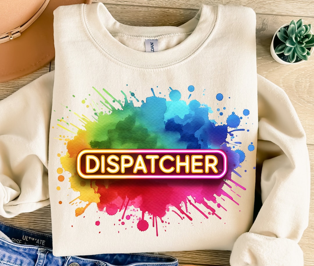 Dispatcher Png, Sublimation Design, Colorful Neon Png, Trendy Png ...