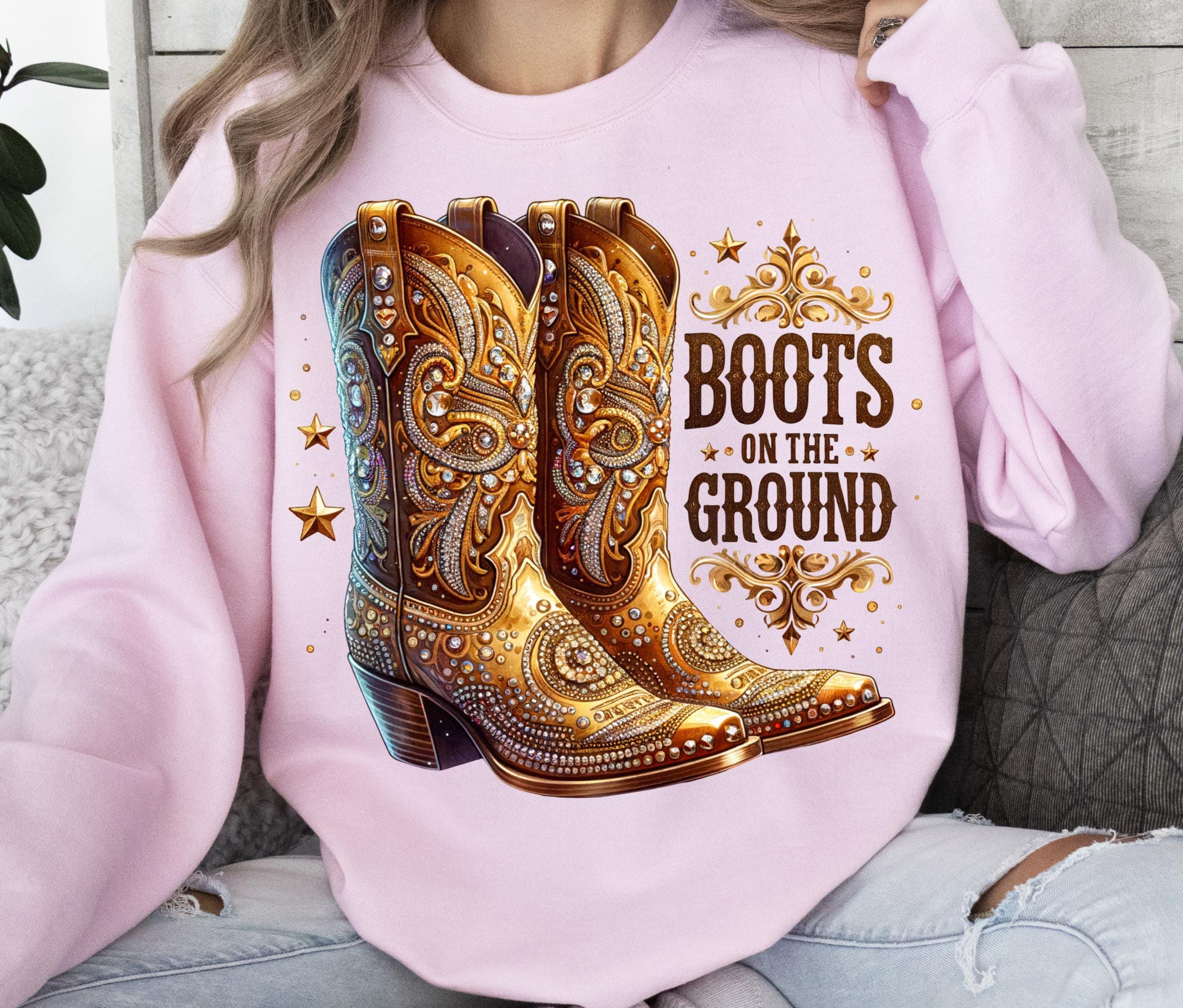 Boots on the Ground Png, Sublimation Design, Cowgirl Boots Png, Western ...