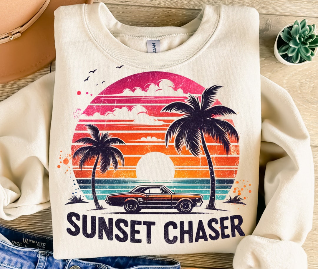 Sunset Chaser Png, Sublimation Design, Summer Clipart, Beach Digital ...