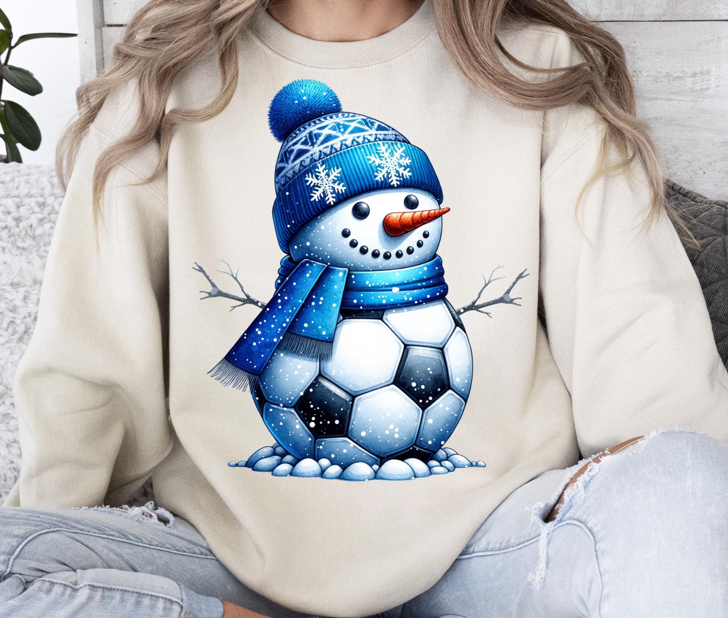 Soccer Snowman Png, Sublimation Design, Christmas Png, Winter Png, Game ...