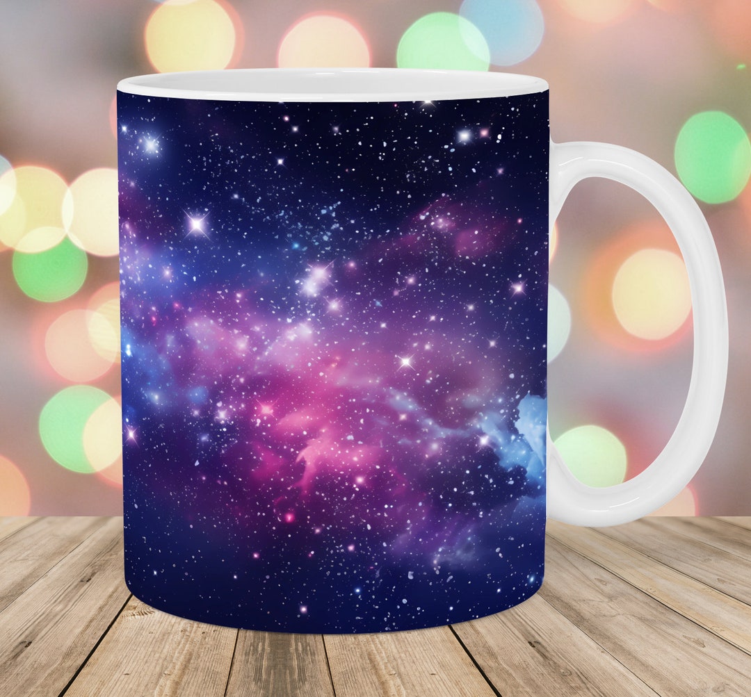 Night Sky Stars Mug Wrap, 11oz and 15oz Mug Template, Mug Sublimation ...