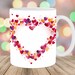Heart Border Mug Wrap, 11oz & 15oz Mug Template, Frame Mug Sublimation ...