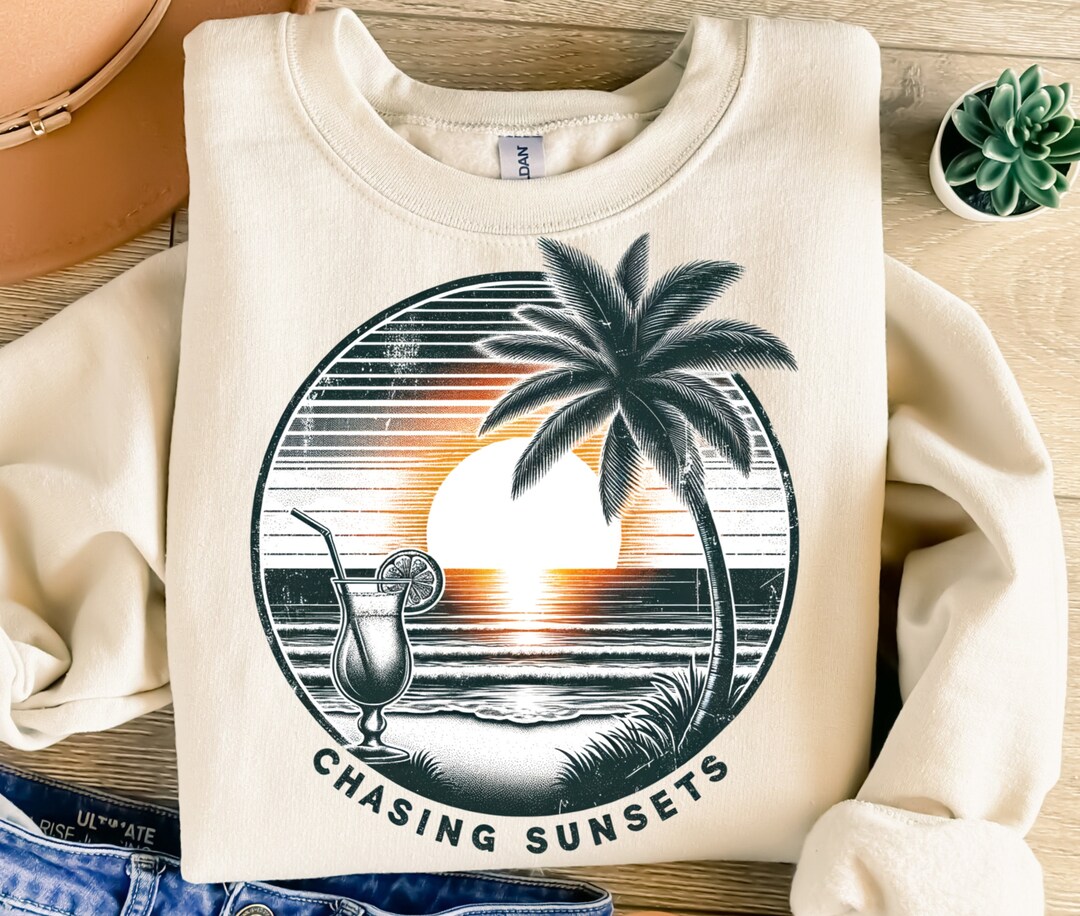 Sunset Chaser Png, Sublimation Design, Retro Summer Png, Beach ...
