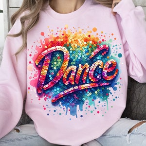 Glitter Sequin Dance Png, Sublimation Design, Colorful Png, Dance Png ...