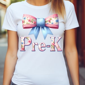 Pre-k Png, Sublimation Design, Kids Png, Coquette Bow Png, Pre ...