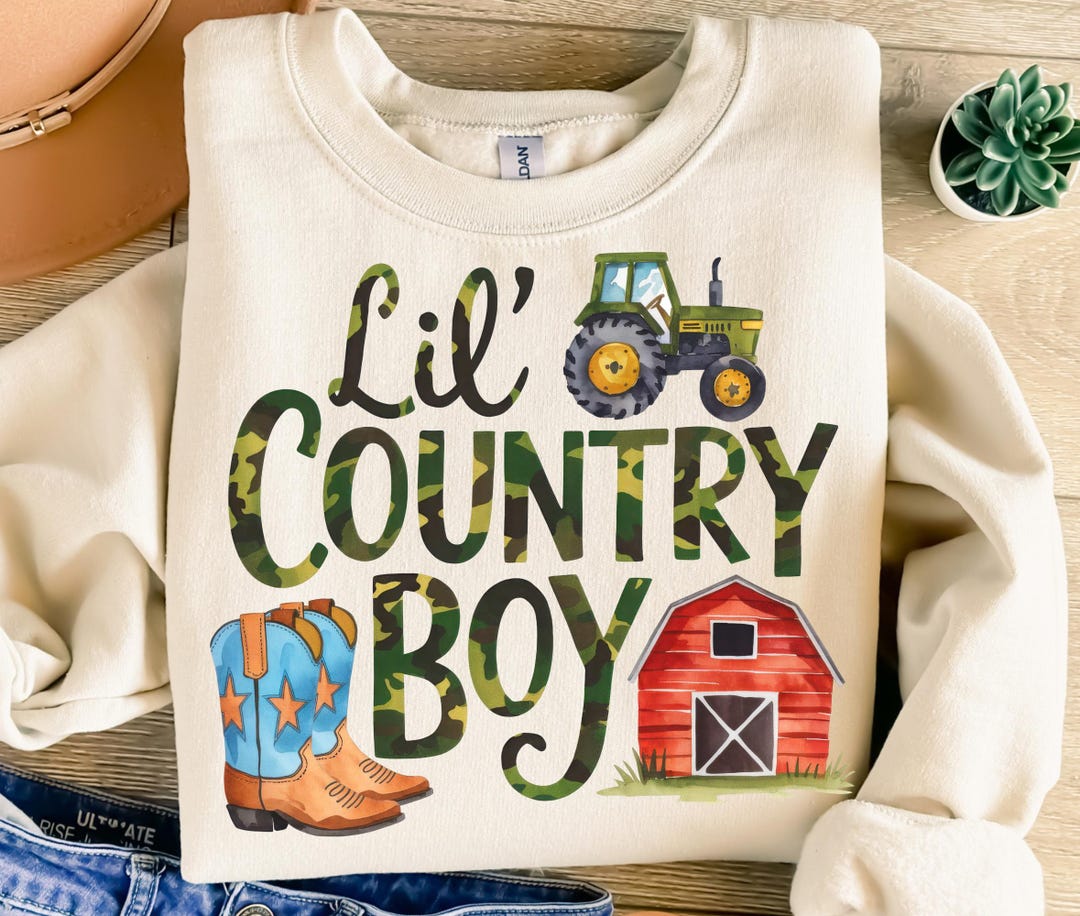 Lil' Country Boy Png, Sublimation Design, Kids Png, Cowboy Png, Farm ...