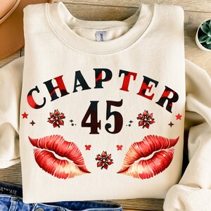 Chapter 45 Png, Sublimation Design, Happy Birthday Png, Lips Png, Kiss ...