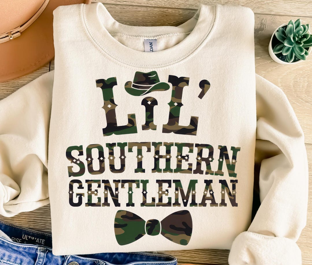 Lil Southern Gentleman Png, Sublimation Design, Camouflage Png ...