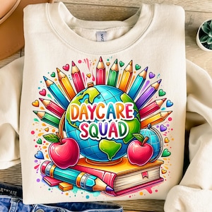 Daycare Squad Png, Sublimation Design, Colorful Pencils Png, Kids Png ...