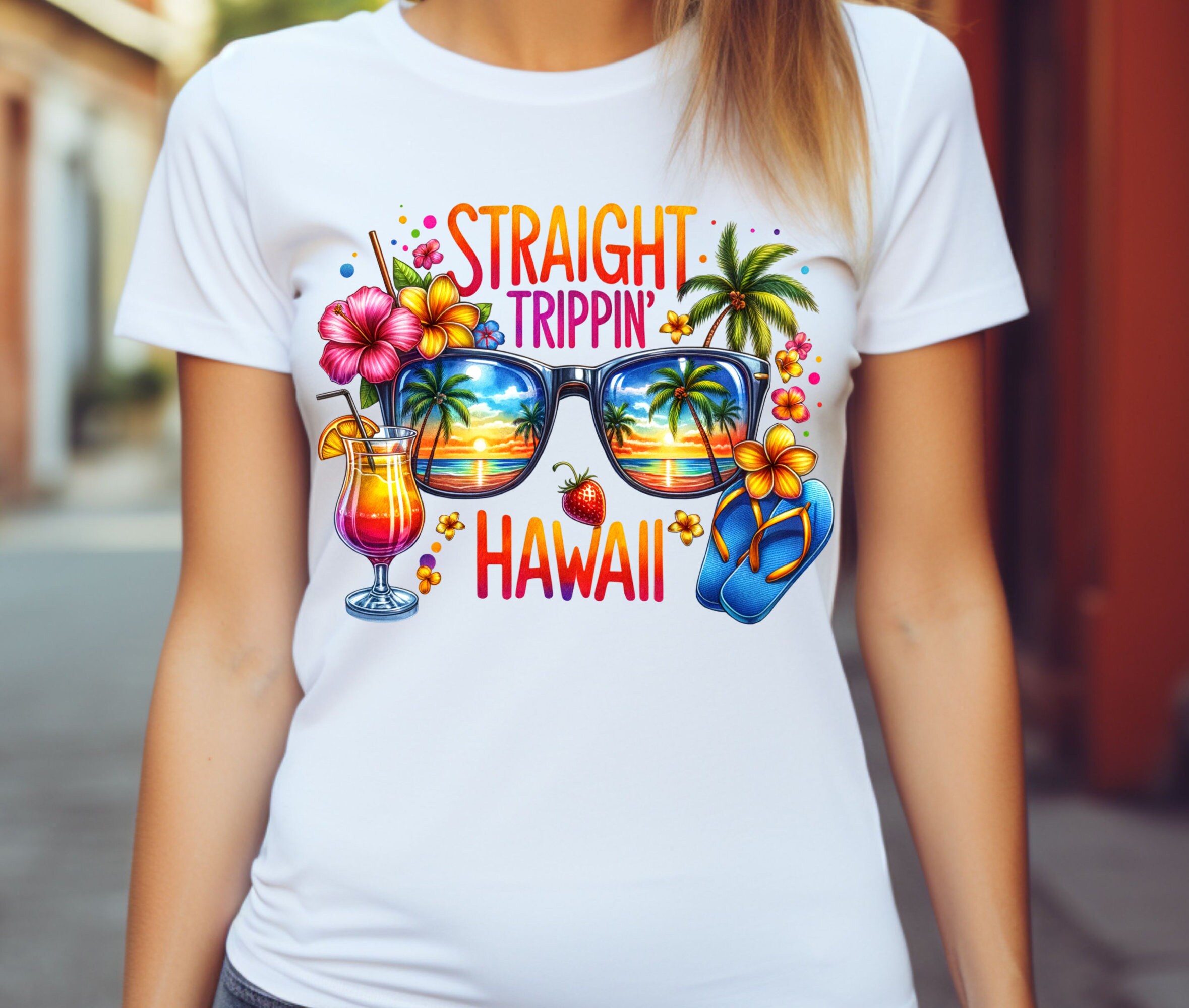 Straight Trippin' Hawaii Png, Sublimation Design, Vacation Png, Travel ...