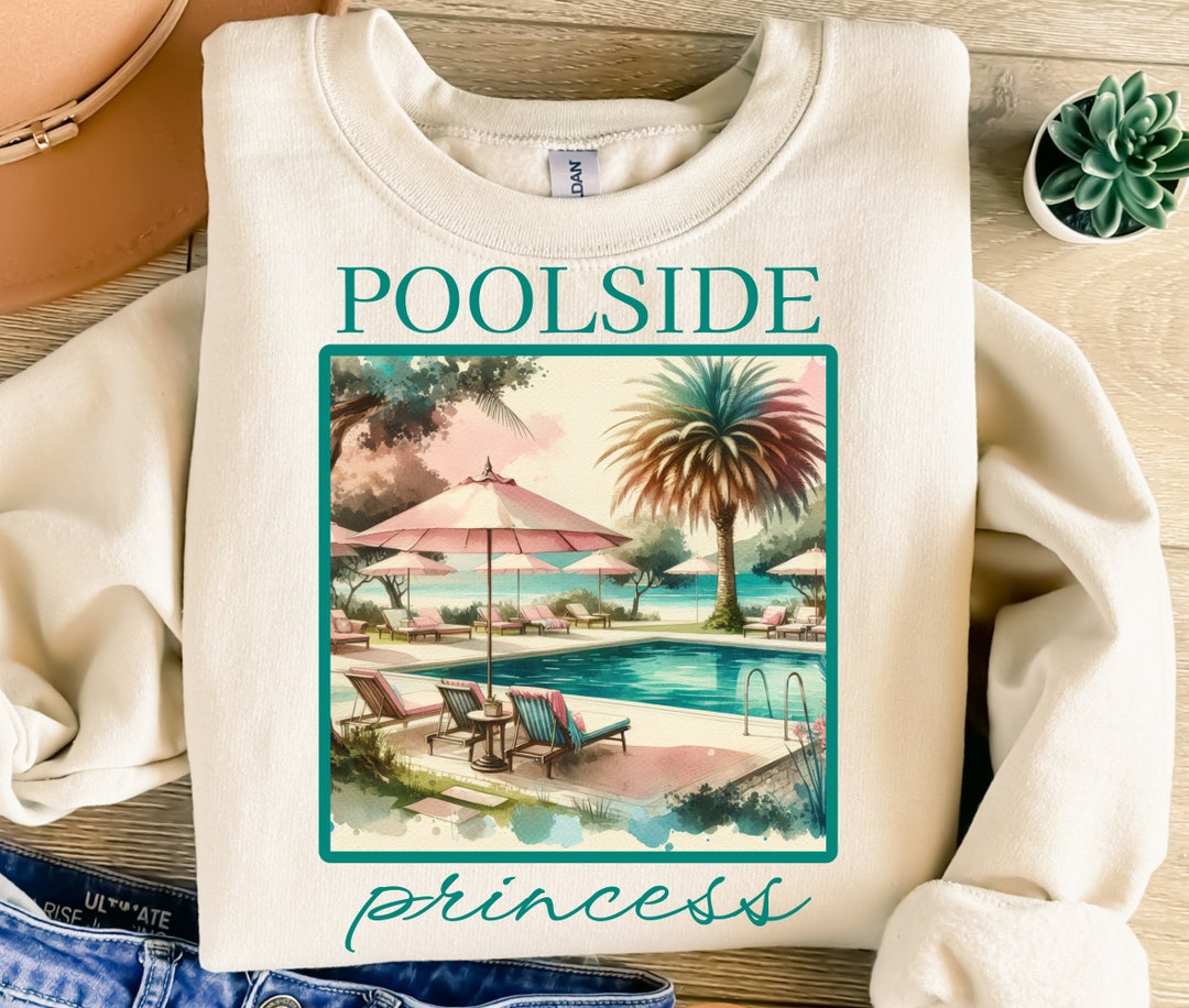 Poolside Princess Png, Sublimation Design, Aesthetic Summer Png, Trendy ...