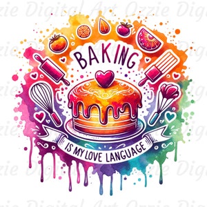 Baking Svg, Sublimation Design, Cooking Clipart, Baking is My Love ...