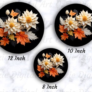 3D Autumn Leaves Plate Design, 8, 10 and 12 Plate Template, Plate ...