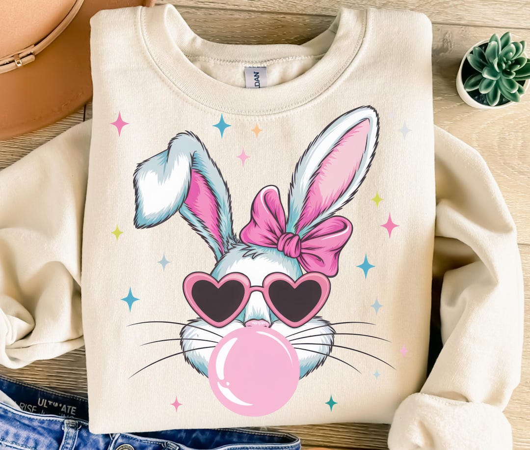 Bunny Rabbit Png, Sublimation Design, Coquette Bow Png, Funny Png, Pink ...
