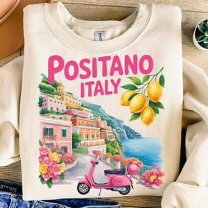 Positano Italy Png, Sublimation Design, Lemons Png, Amalfi Coast Png ...